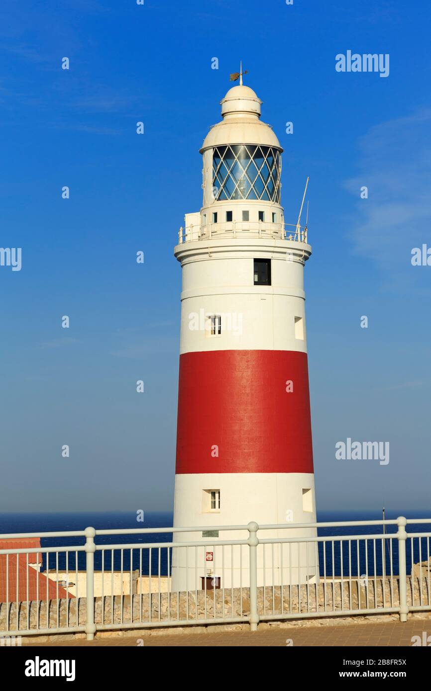 Europa Point Lighthouse, Gibraltar, United Kingdom, Europe Stock Photo ...