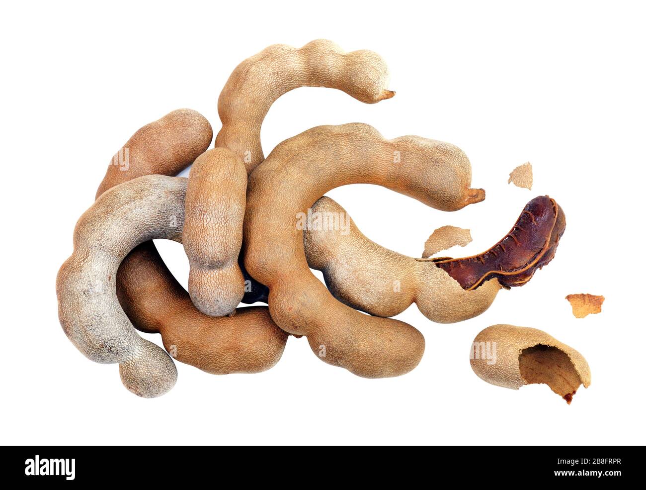 tamarind, sweet tamarind, brown tamarind, tamarind heap isolated on ...