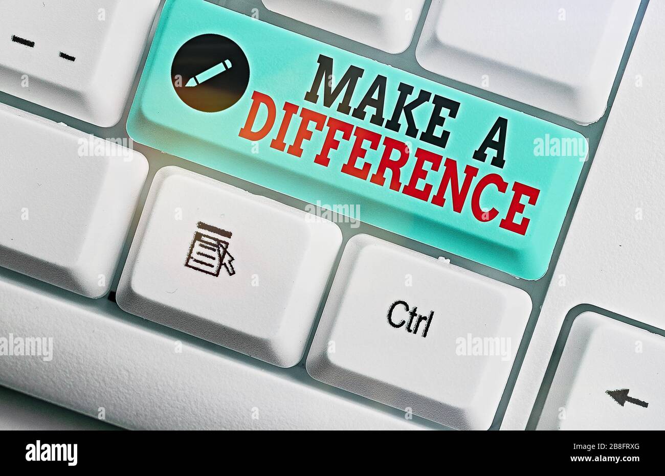 Writing note showing Make A Difference. Business concept for have ...