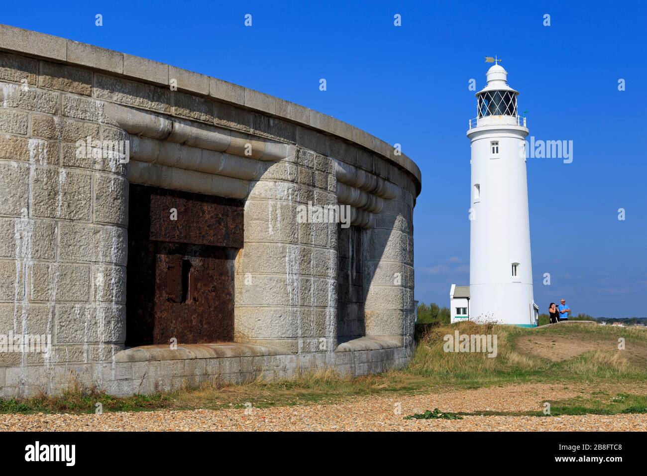 Hurst Point Lighthouse & Castle, Keyhaven, Hampshire, England, United ...