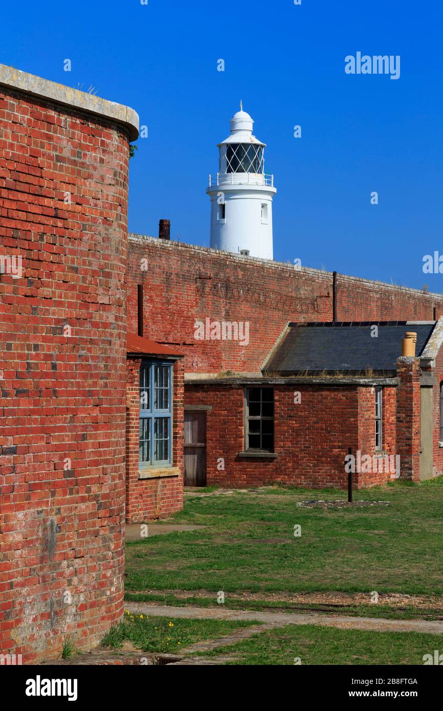 Hurst Point Lighthouse & Castle, Keyhaven, Hampshire, England, United ...