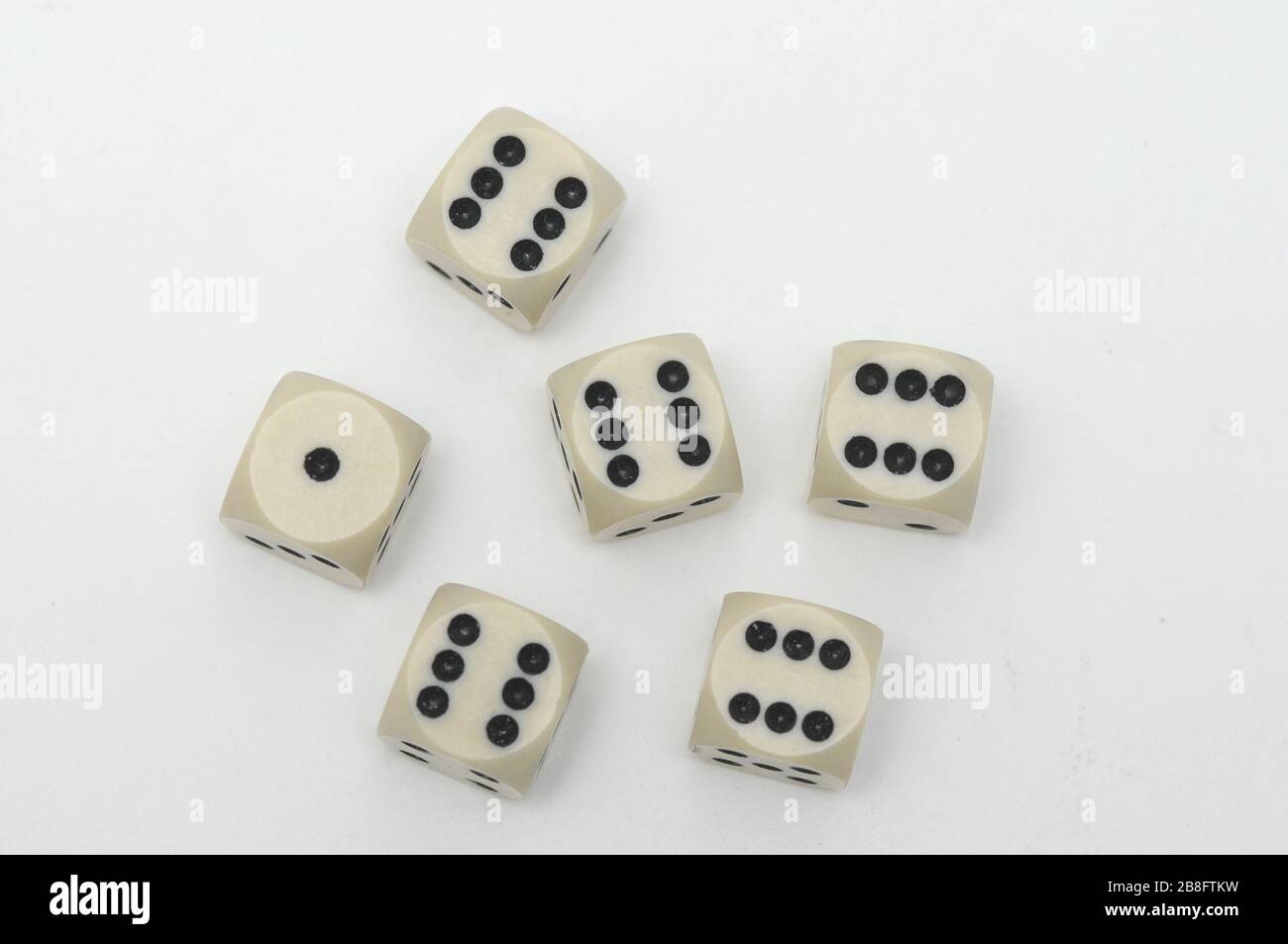 dice, six dice, 1,2,3,4,5,6, numbers Stock Photo - Alamy