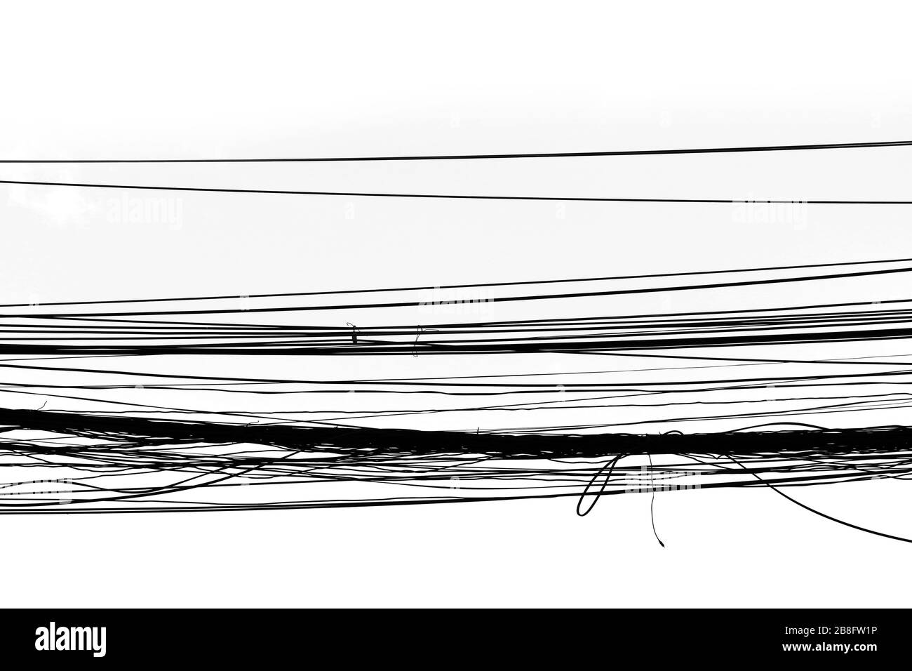 Cable tangled wire, High Voltage Cable tangled wire abstract ...