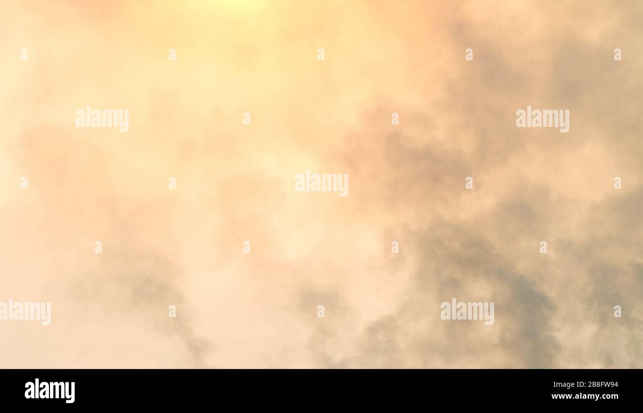 Blurred sky cloud air pollution for background, atmosphere pollution ...