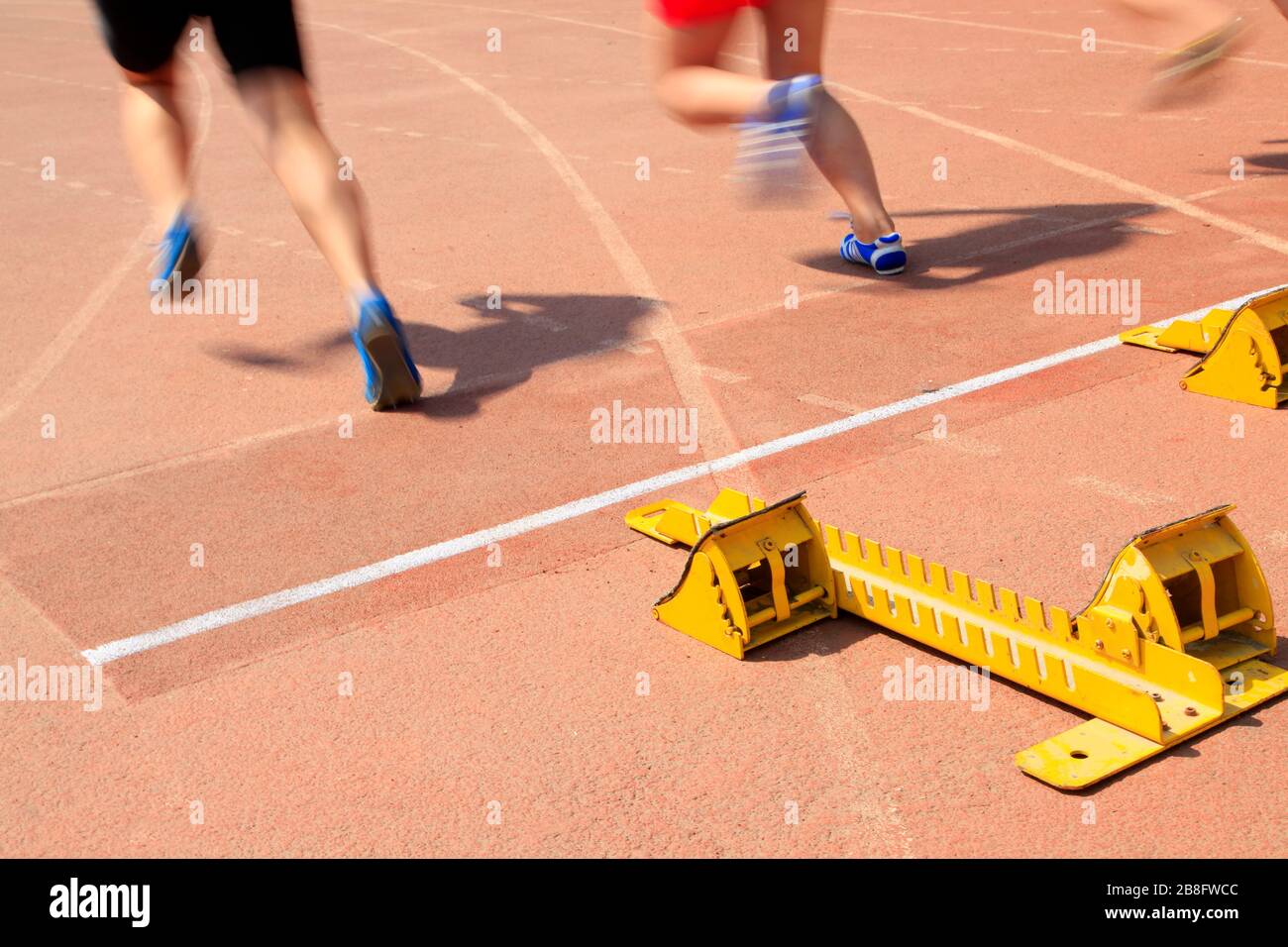 The launching, At the sports meeting, the athletes are starting to run ...
