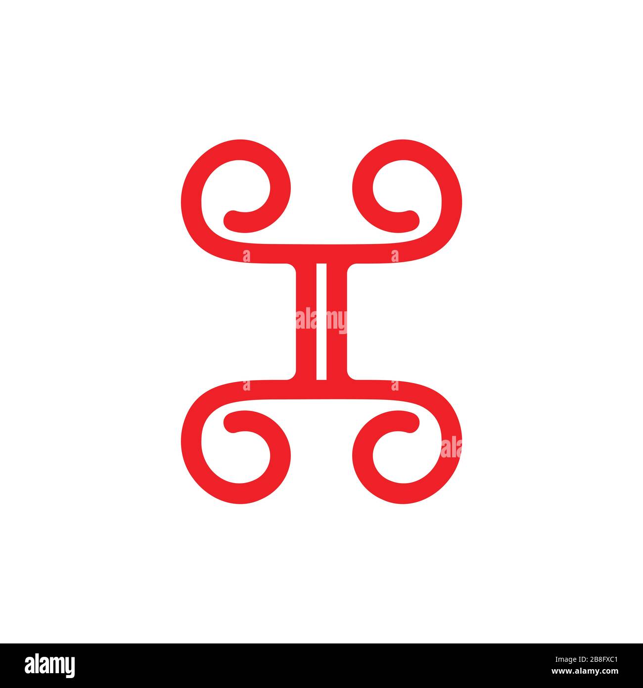 number two curves spiral design symbol vector Stock Vector Image & Art ...