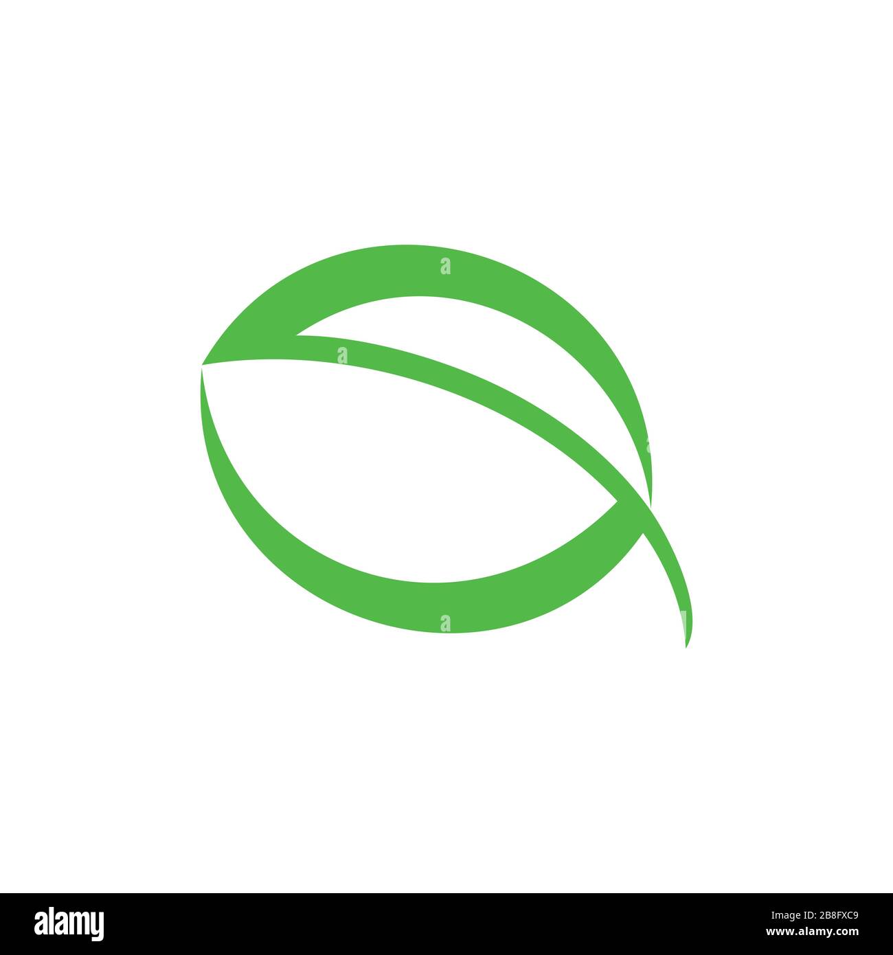 simple geometric green leaf shape logo Stock Vector Image & Art - Alamy