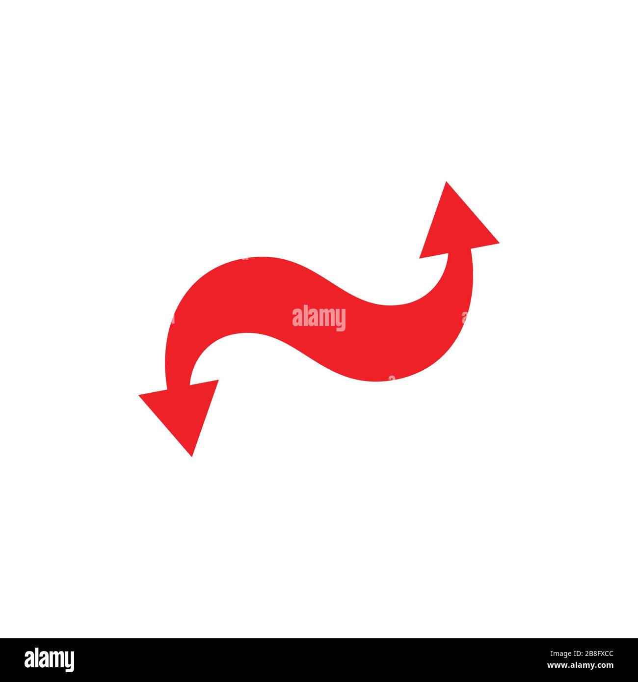 curves opposite direction arrows simple design logo vector Stock Vector ...