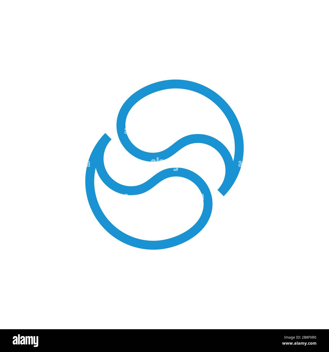 rotate curves line circle logo vector Stock Vector Image & Art - Alamy