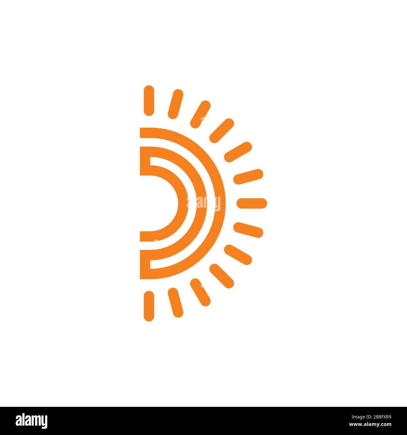 letter d sun geometric line logo vector Stock Vector Image & Art - Alamy
