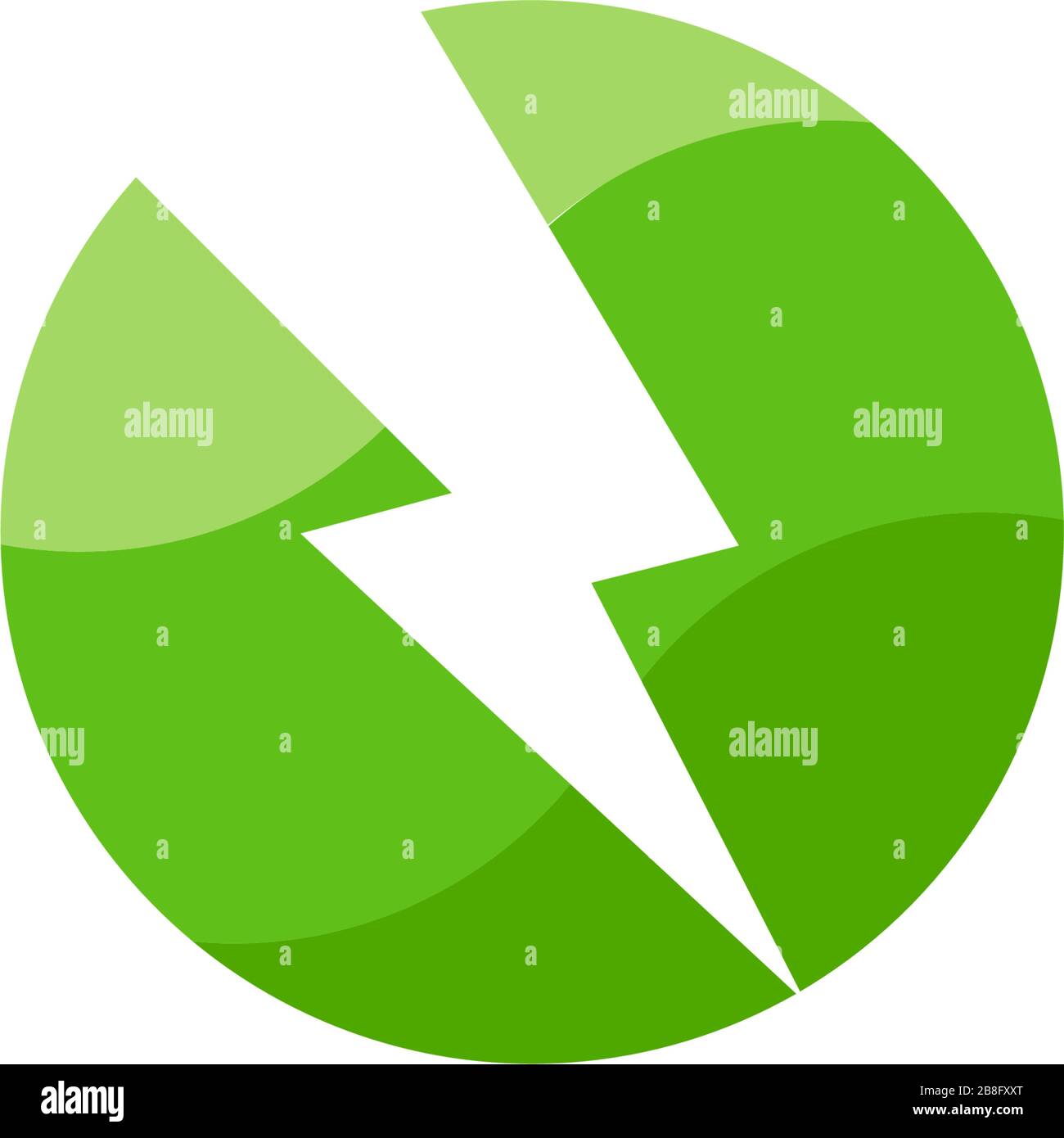 bolt circle green earth gradient symbol logo vector Stock Vector Image ...