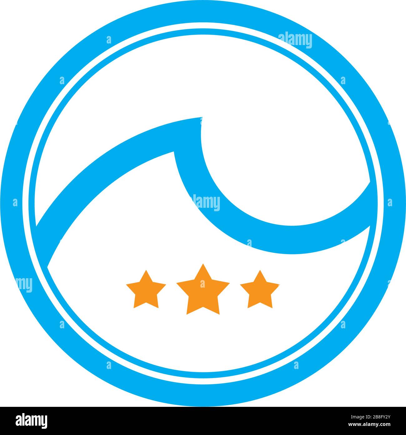 Wave star logo hi-res stock photography and images - Alamy