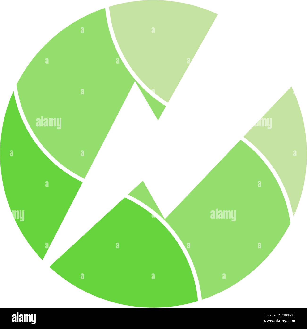 green planet bolt energy nature symbol logo vector Stock Vector Image ...