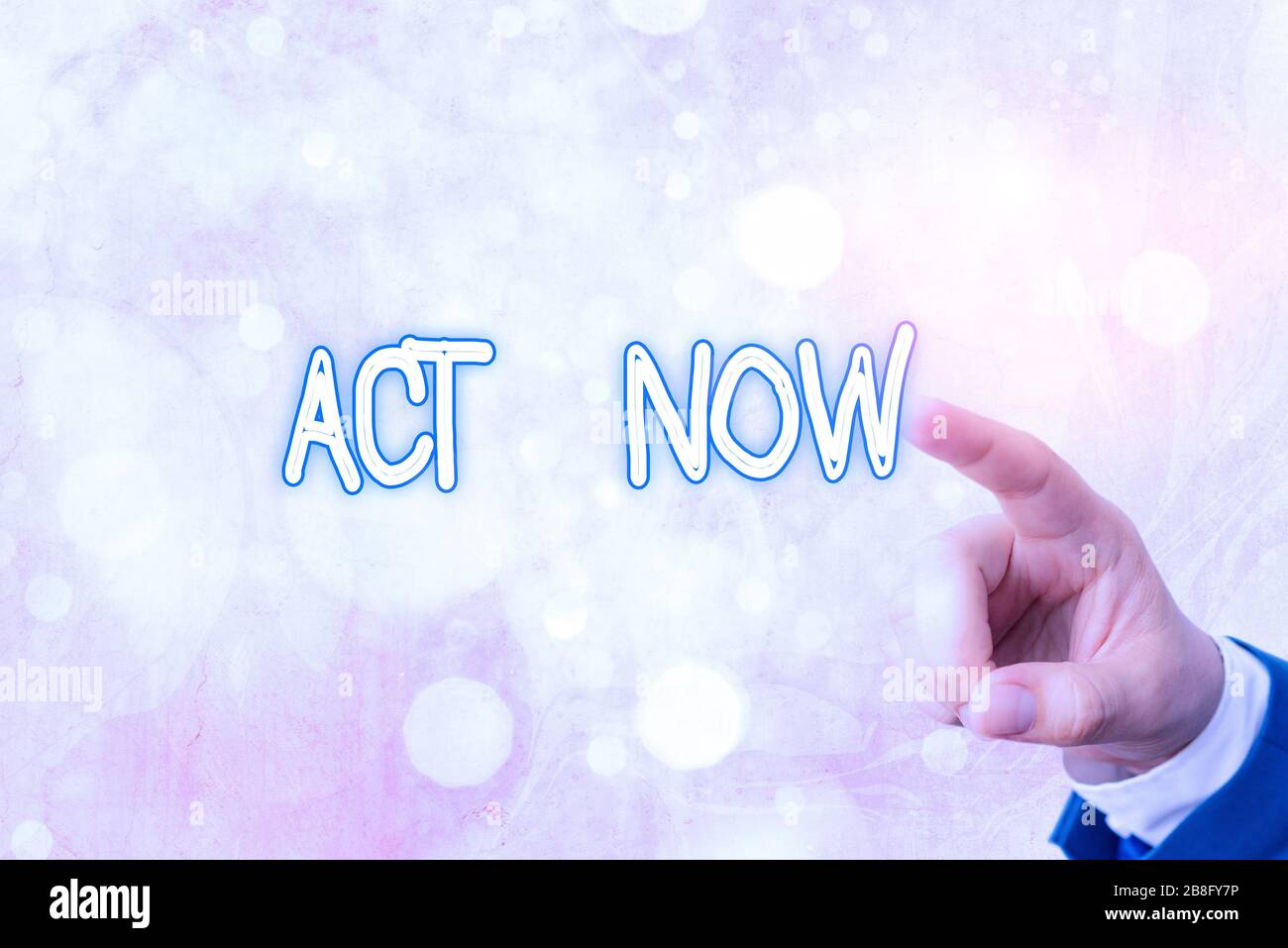 Writing note showing Act Now. Business concept for do not hesitate and ...