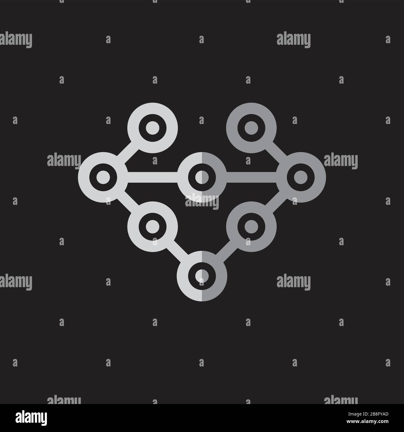 letter v linked circle connected symbol logo vector Stock Vector Image ...