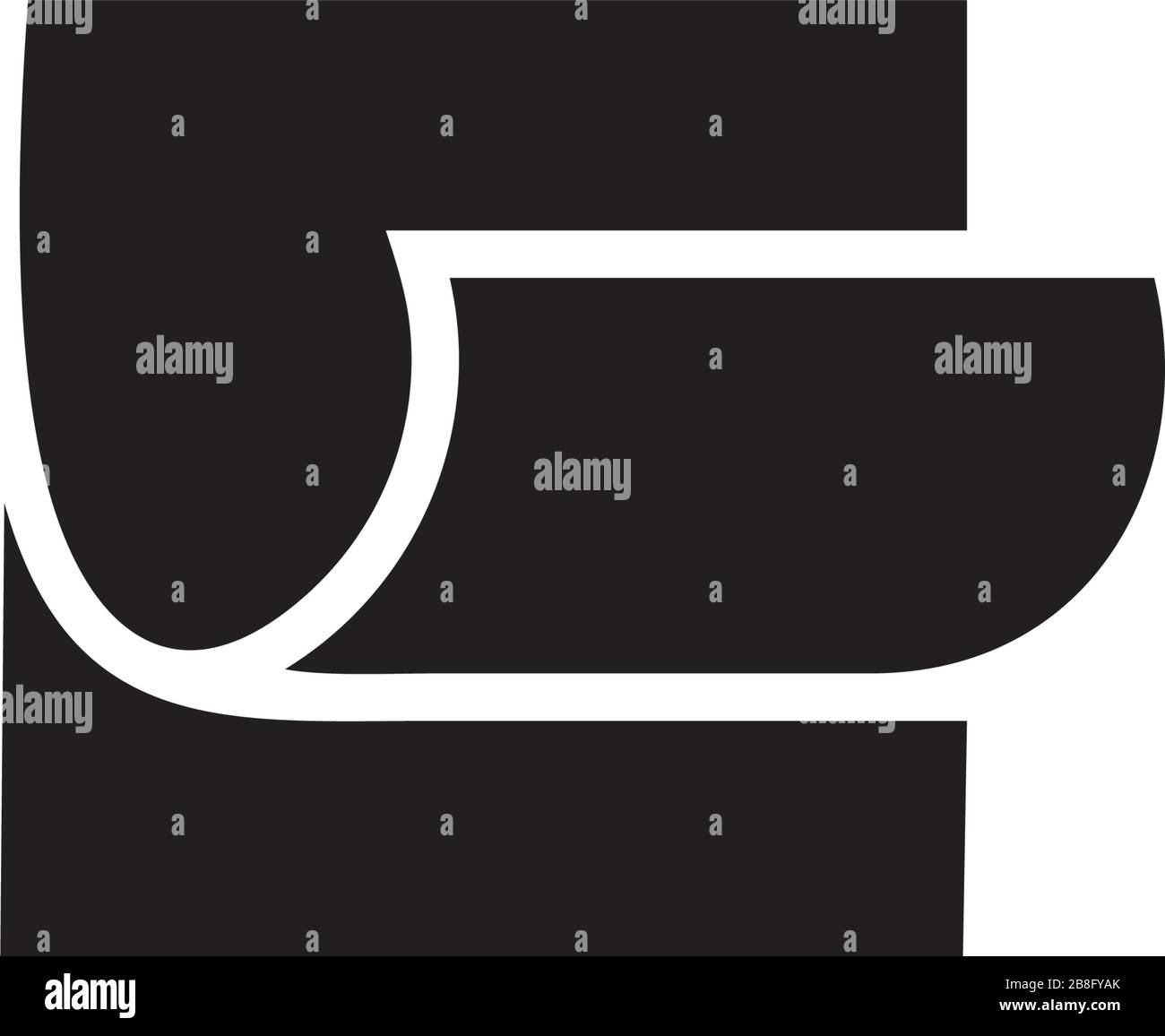 sticker paper geometric 3d design flat symbol logo vector Stock Vector ...