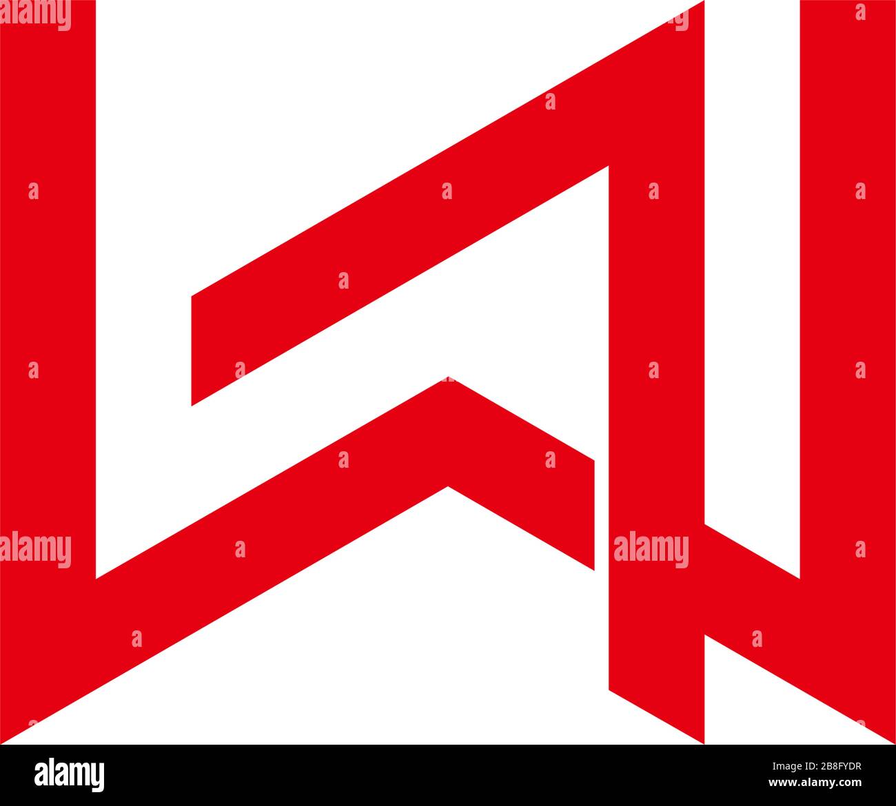letter wa arrow simple geometric line design logo vector Stock Vector ...
