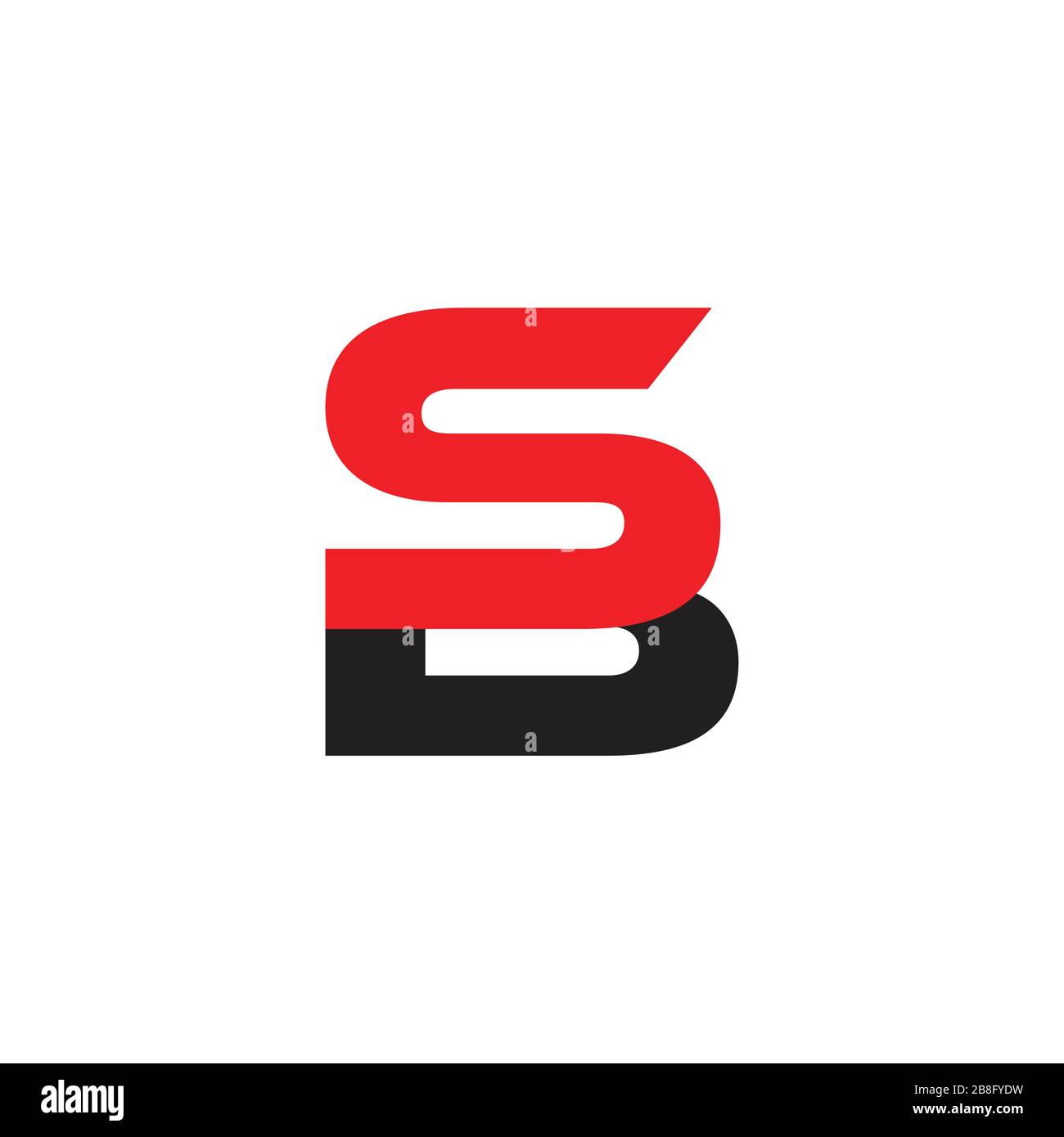 letter sb simple linked geometric logo vector Stock Vector Image & Art ...