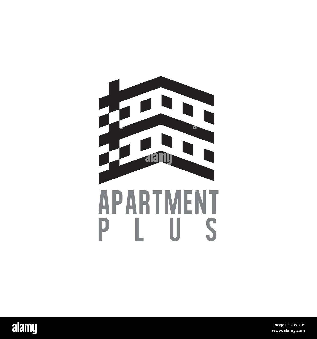 apartment plus symbol logo vector Stock Vector Image & Art - Alamy