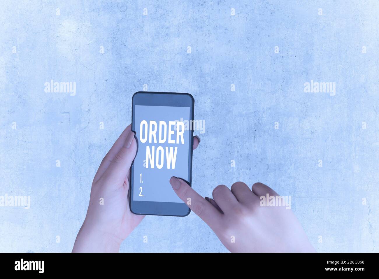 Handwriting text Order Now. Conceptual photo confirmed request by one ...