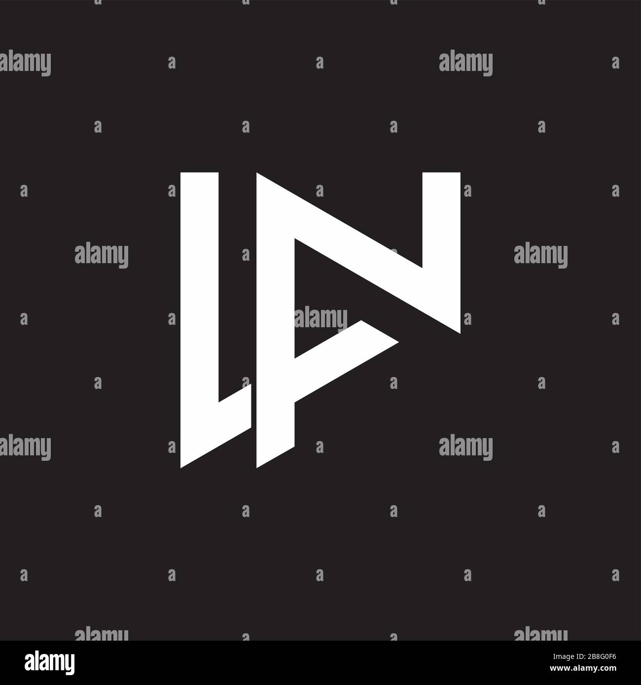 letter ln abstract simple geometric overlapping line logo vector Stock Vector Image & Art - Alamy