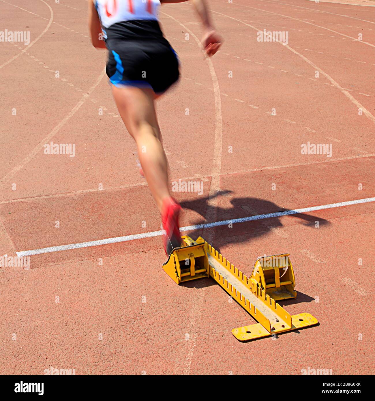 The launching, At the sports meeting, the athletes are starting to run ...