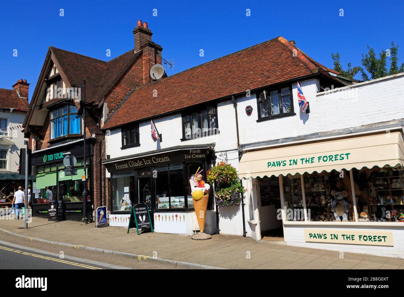 High Street, Lyndhurst Town, New Forest, Hampshire, England, United ...