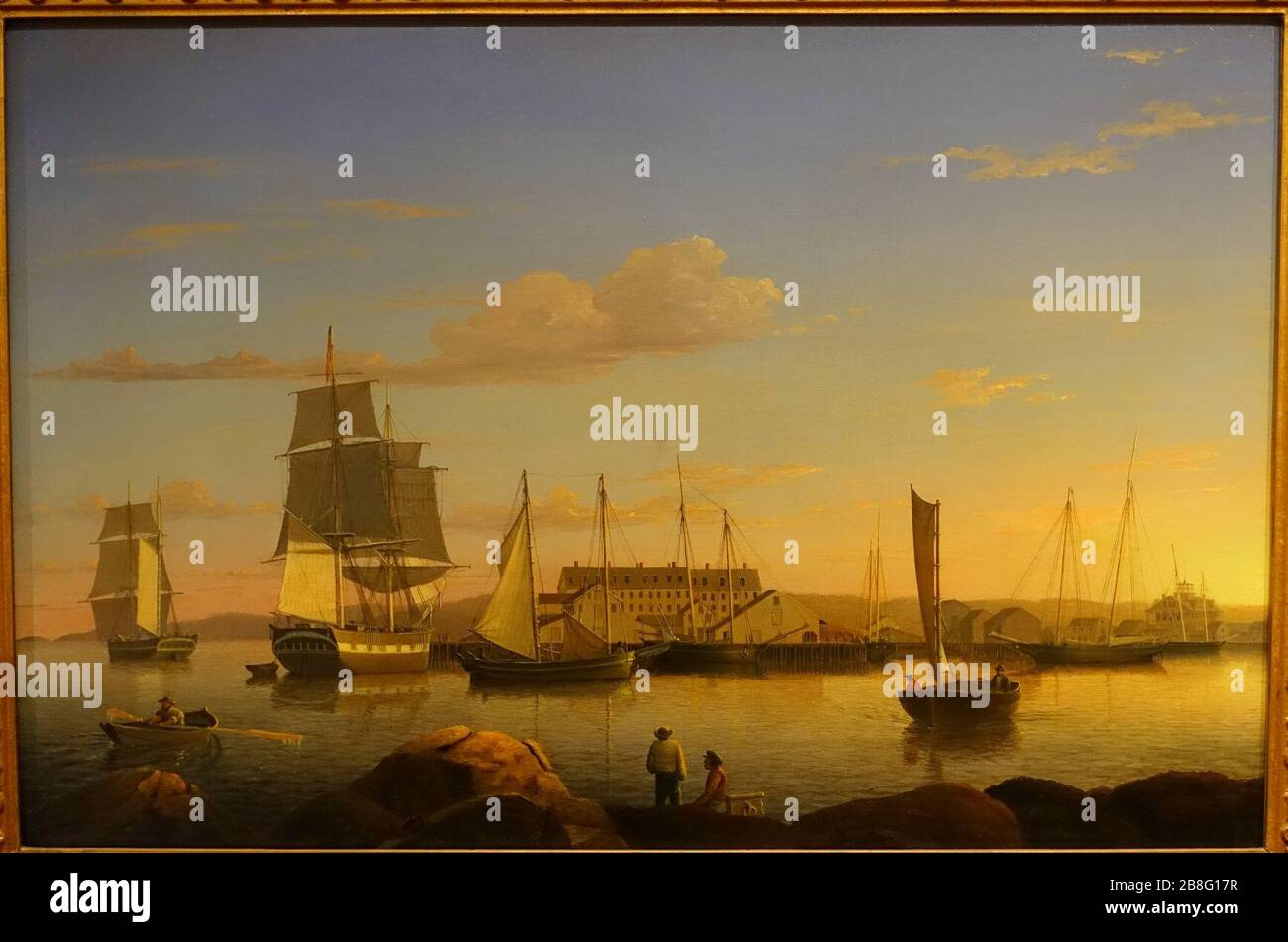Gloucester Harbor, by Fitz Henry Lane, c. 1850 Stock Photo - Alamy
