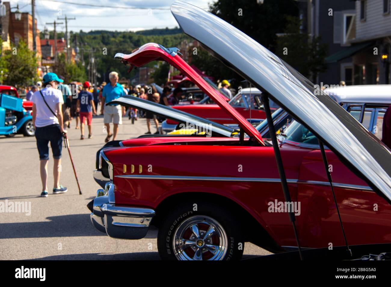 Small town vintage car show Stock Photo - Alamy