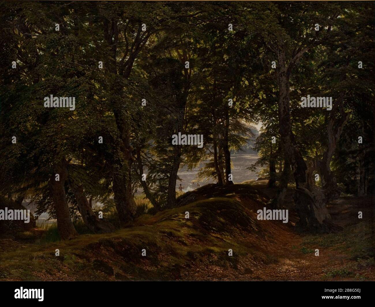 Godtfred Rump - Et skyggefuldt sted i Hestehave ved Frederiksborg Stock ...