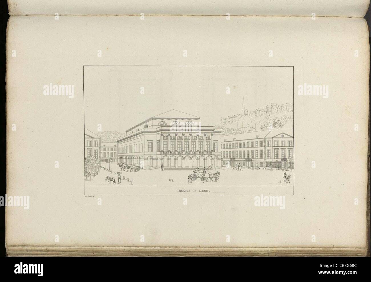 Goetghebuer - 1827 - Choix des monuments - 087 Theatre Liege Stock Photo - Alamy