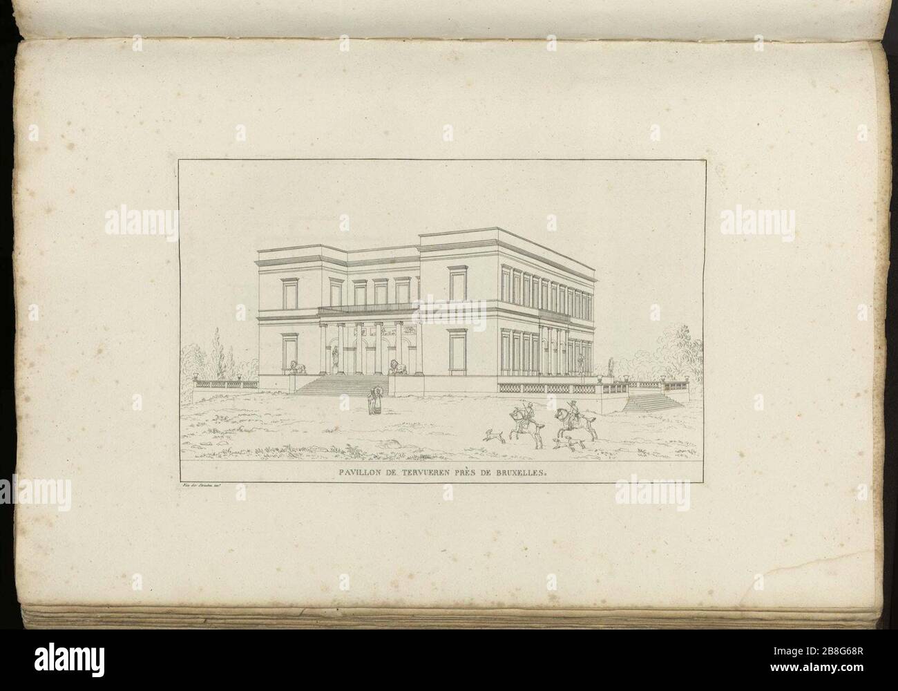 Goetghebuer - 1827 - Choix des monuments - 047 Pavillon Tervueren Stock Photo - Alamy