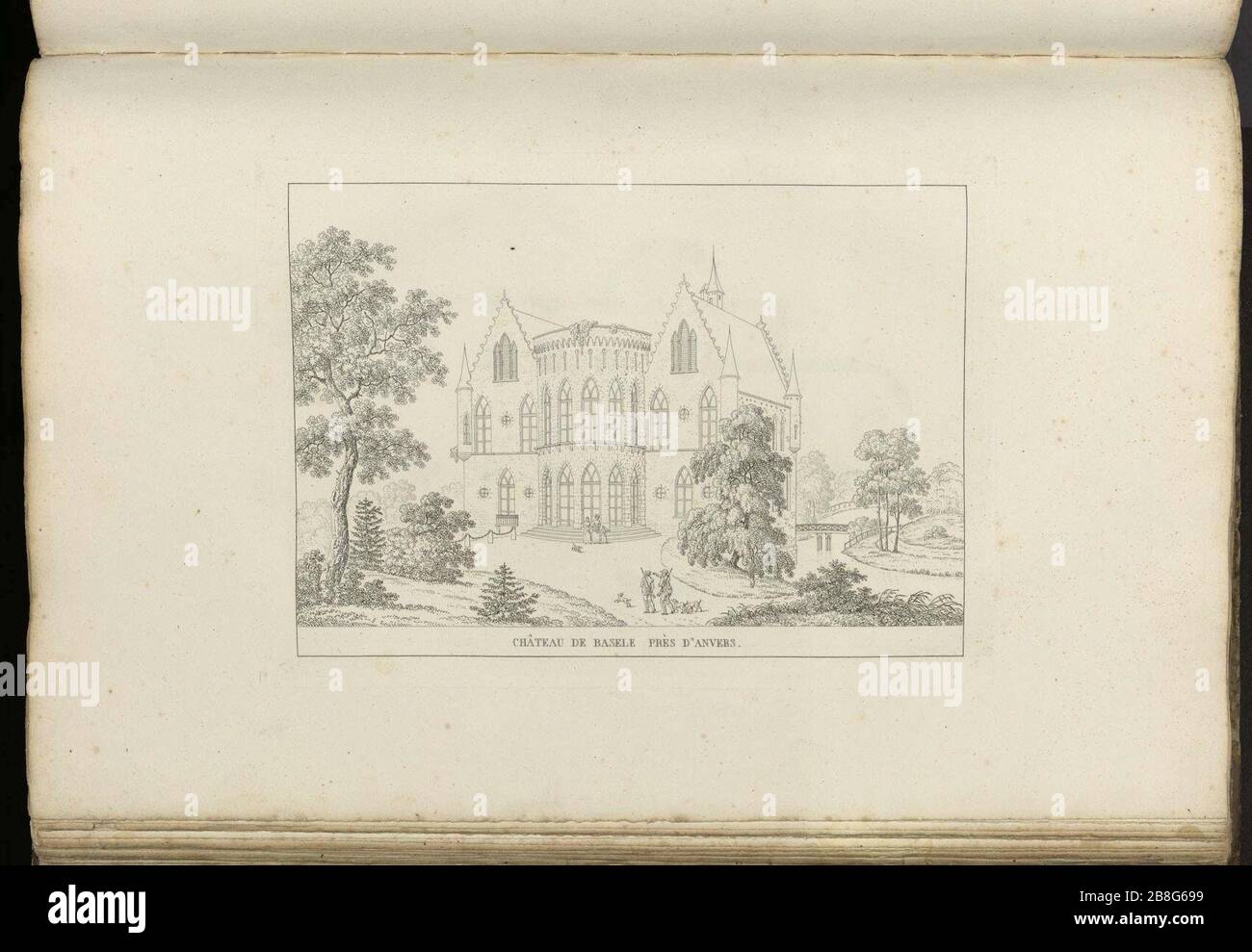 Goetghebuer - 1827 - Choix des monuments - 080 Chateau Bazele Stock Photo - Alamy