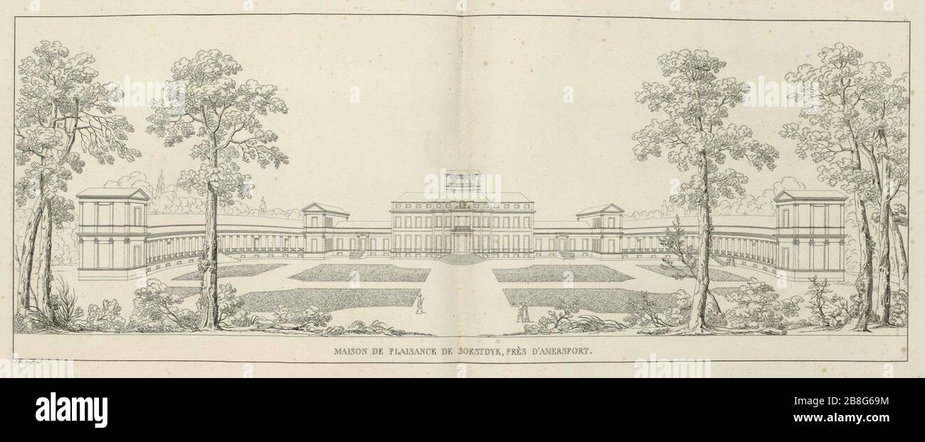 Goetghebuer - 1827 - Choix des monuments - 055 056 Maison Plaisance Soestdijk Stock Photo - Alamy