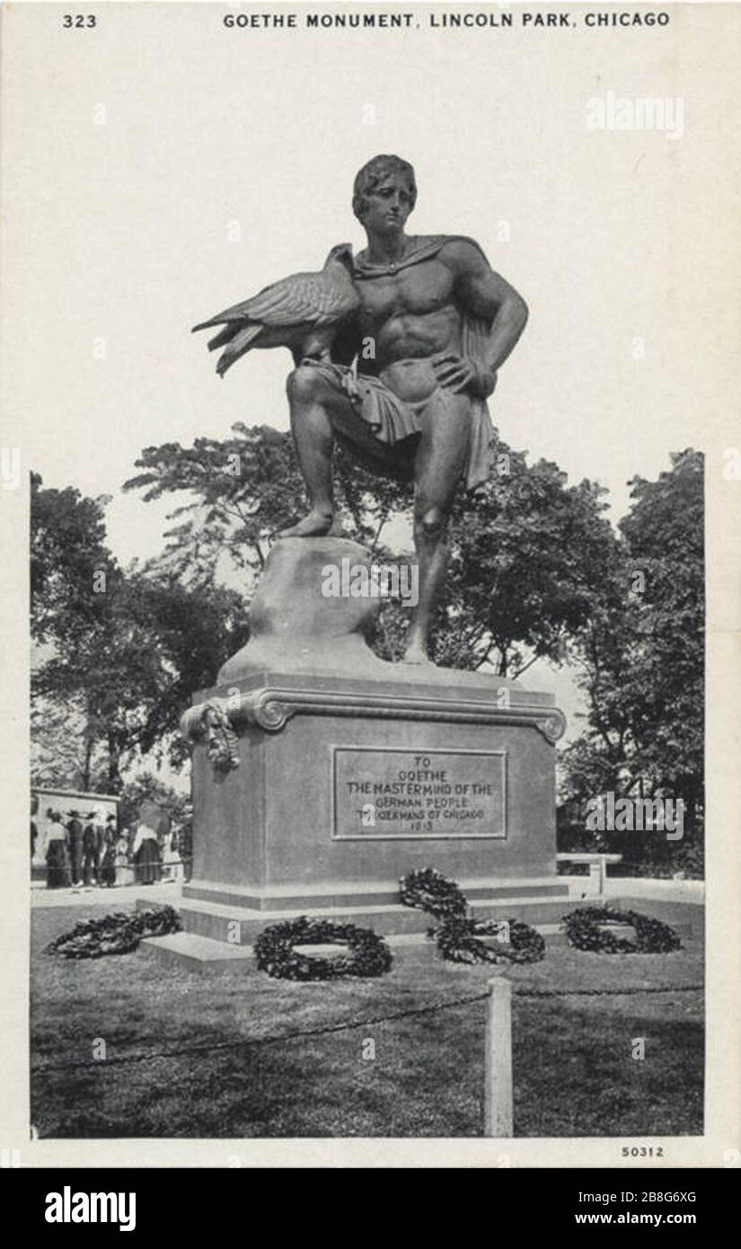 Goethe Monument, Lincoln Park, Chicago Stock Photo - Alamy