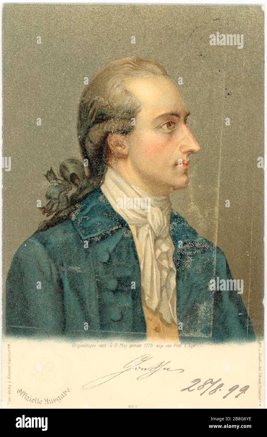 Goethe, Georg Oswald May,1779 Stock Photo - Alamy