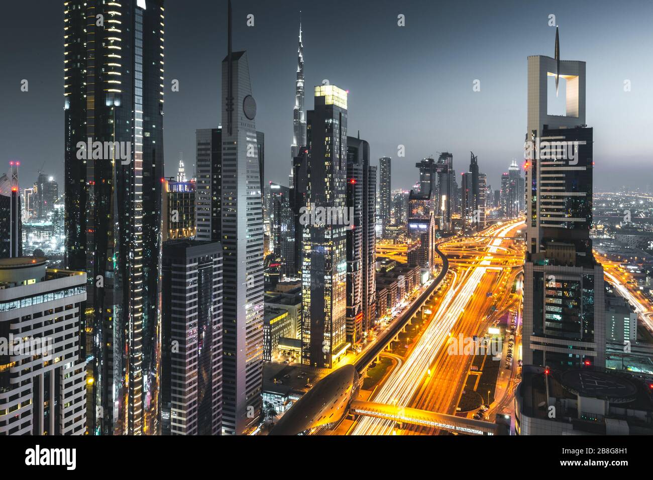 Dubai rooftop view hi-res stock photography and images - Alamy