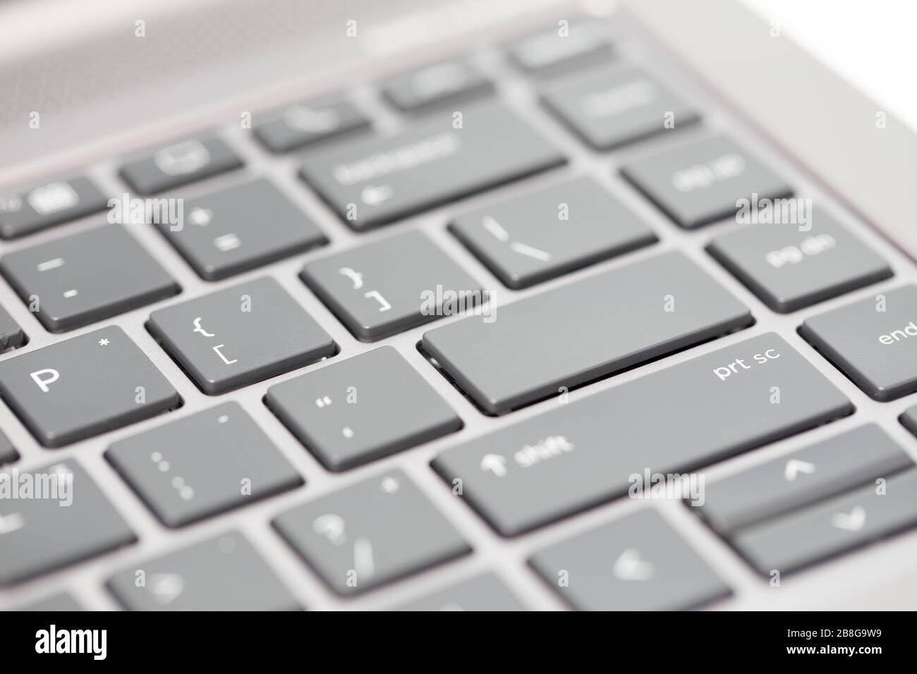 Blank white enter key on keyboard background visual for word ...