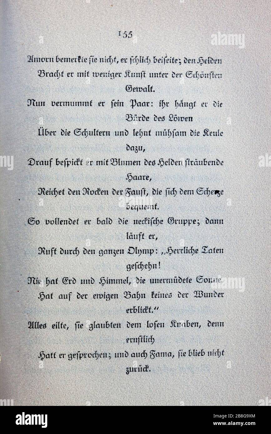 Goethes Liebesgedichte im Insel Verlag-155 Stock Photo - Alamy