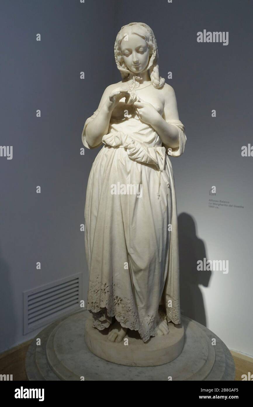 Goethe's Margaret by Alfonso Balzico, c. 1860 - Galleria nazionale d ...