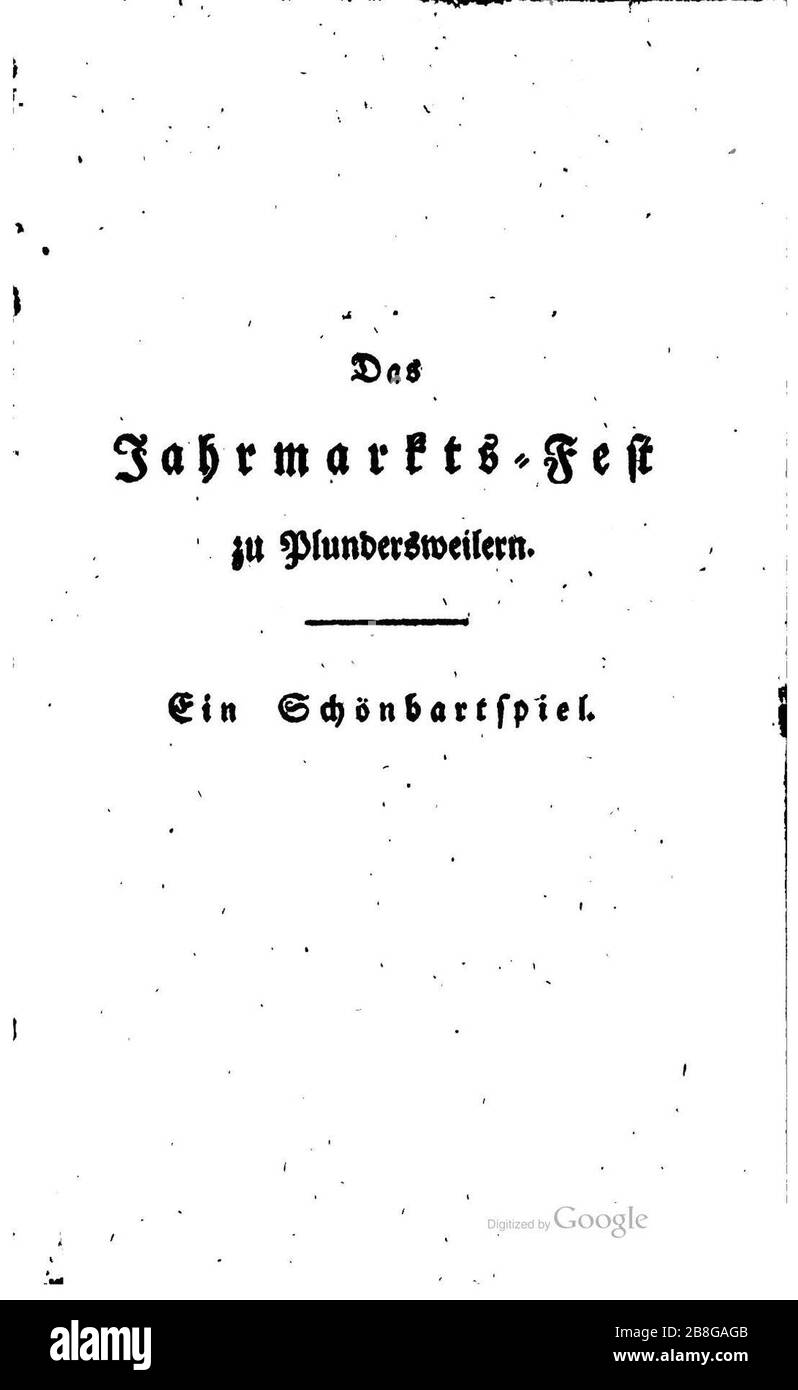 Goethes Schriften 8 1789 007 Stock Photo - Alamy
