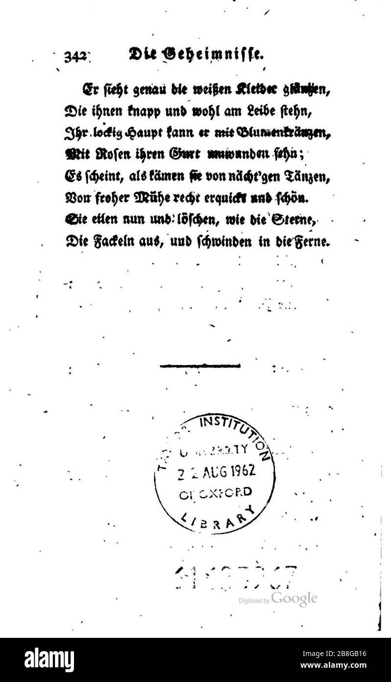 Goethes Schriften 8 1789 342 Stock Photo - Alamy