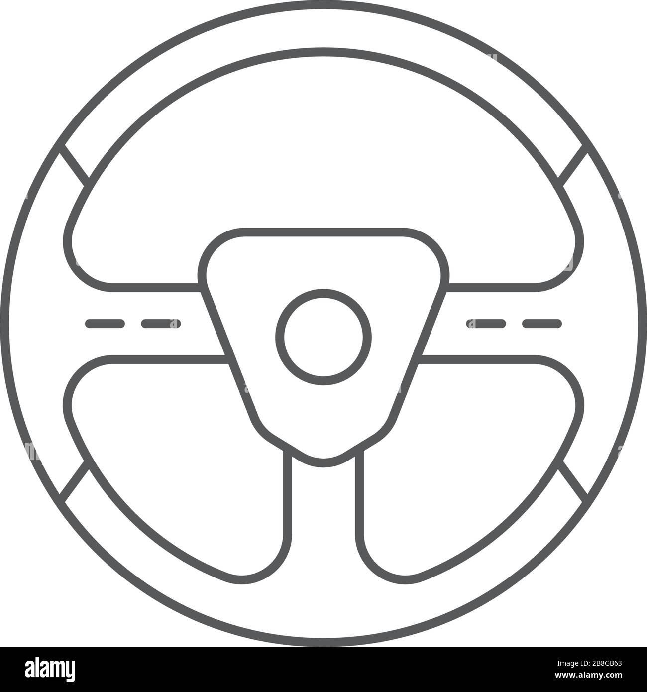 Steering wheel vector icon symbol isolated on white background Stock ...