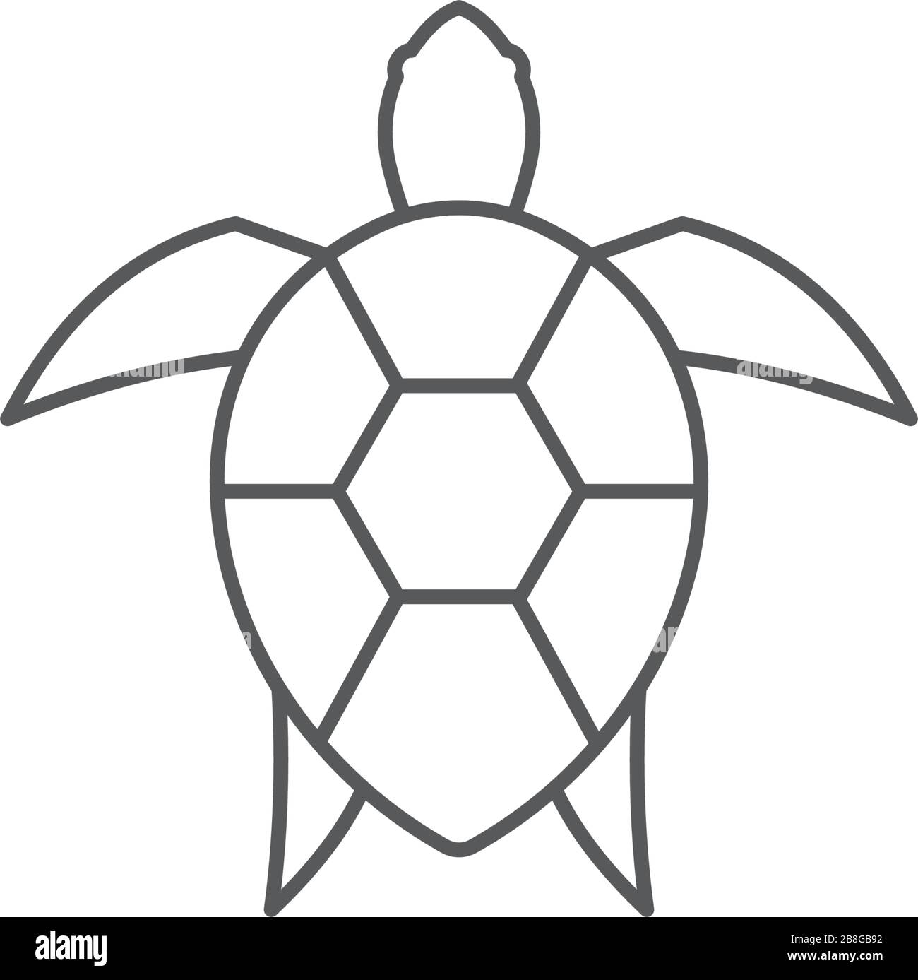 Simple Sea Turtle Outline