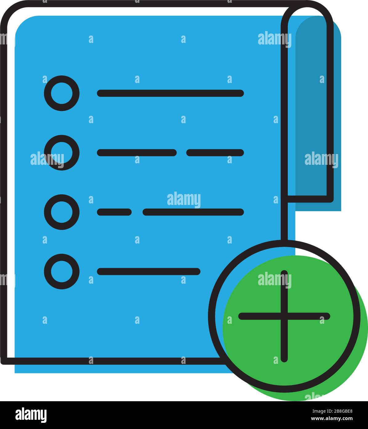 Add list vector icon symbol isolated on white background Stock Vector ...