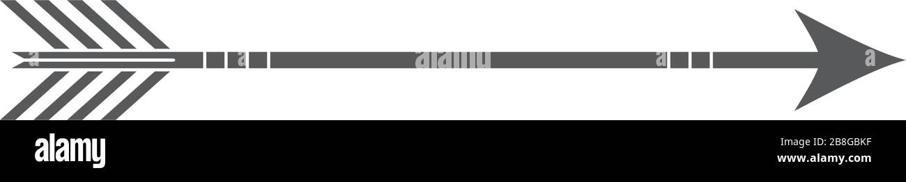 Archery arrow vector icon symbol isolated on white background Stock ...