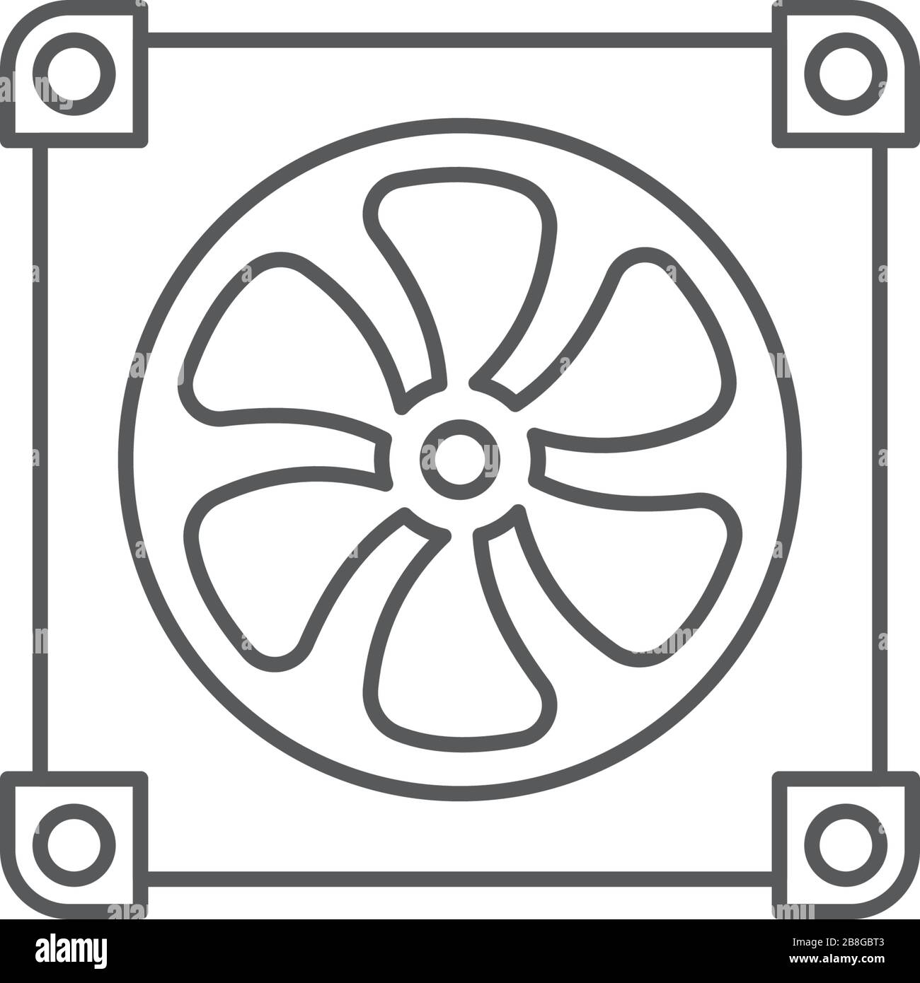 Computer cpu chip on cooling Stock Vector Images - Alamy