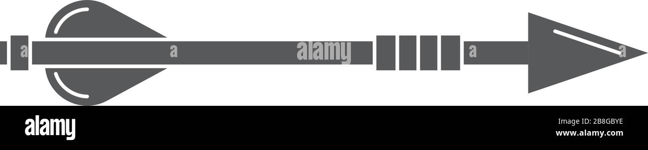 Archery arrow vector icon symbol isolated on white background Stock ...