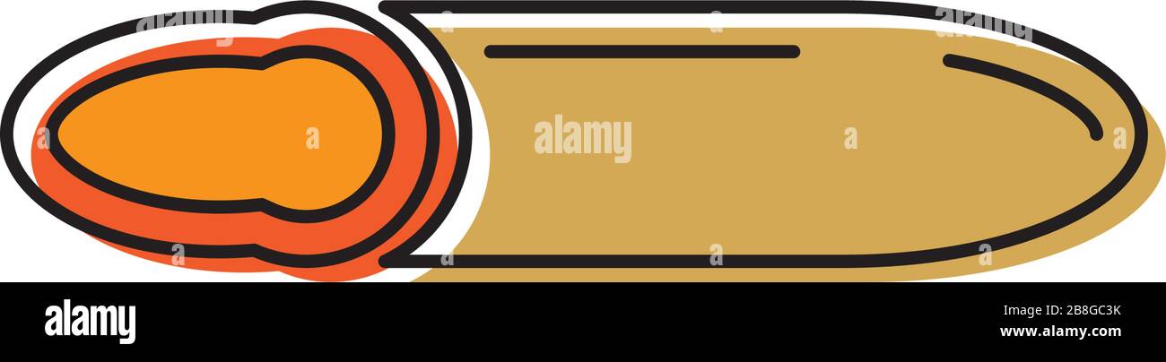 Flying bullet vector icon symbol isolated on white background Stock ...