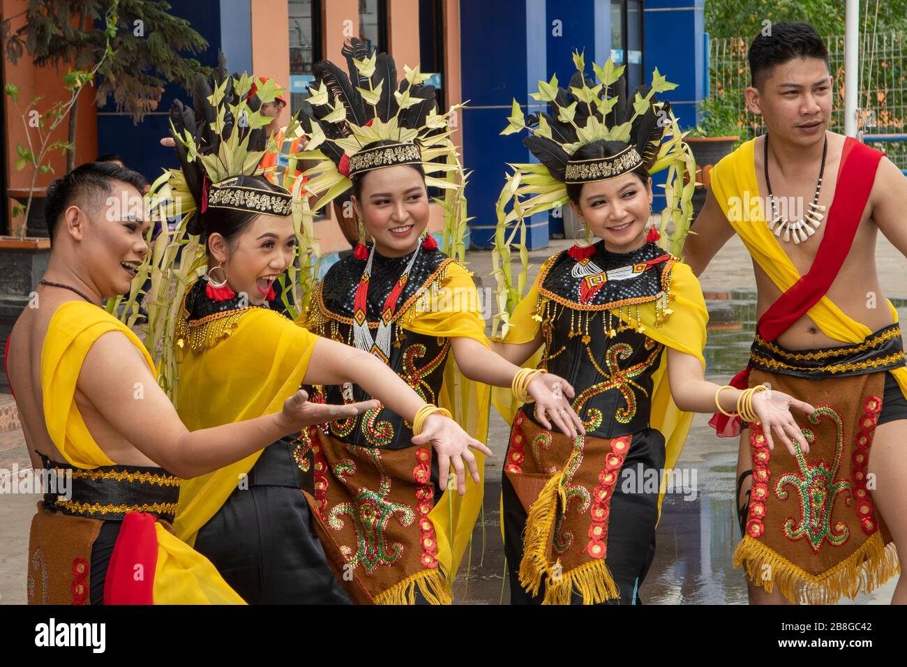 Welcome Dance Performers at Banjarmasin, Kalimantan, Indonesia Stock ...